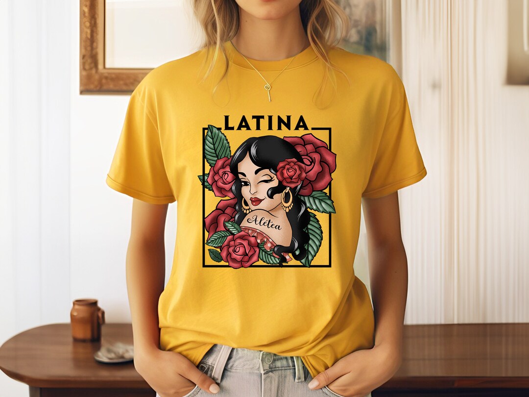 Personalized Latina Pride T-shirt: Custom Name Hispanic Heritage Month ...