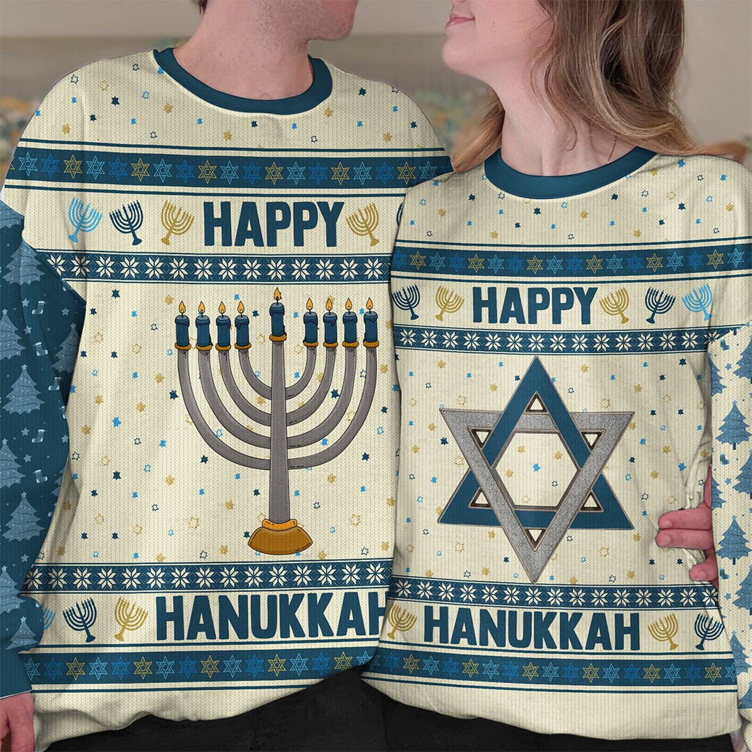 Personalized Hanukkah Ugly Sweater: Custom Family Gift - Etsy