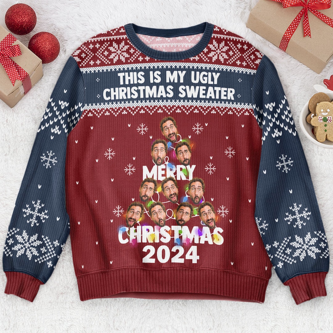 Personalized Ugly Christmas Sweater: Custom Photo Gift for Family - Etsy