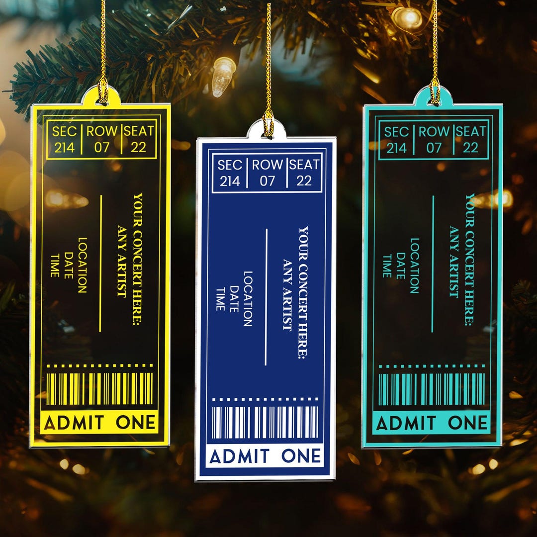 Favorite Concert Ticket Music Lovers Gifts, for Daughters, Friends ...
