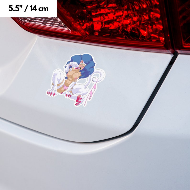 Kiss-cut Vinyl Sticker cat Woman Ecchi Waifu - Etsy