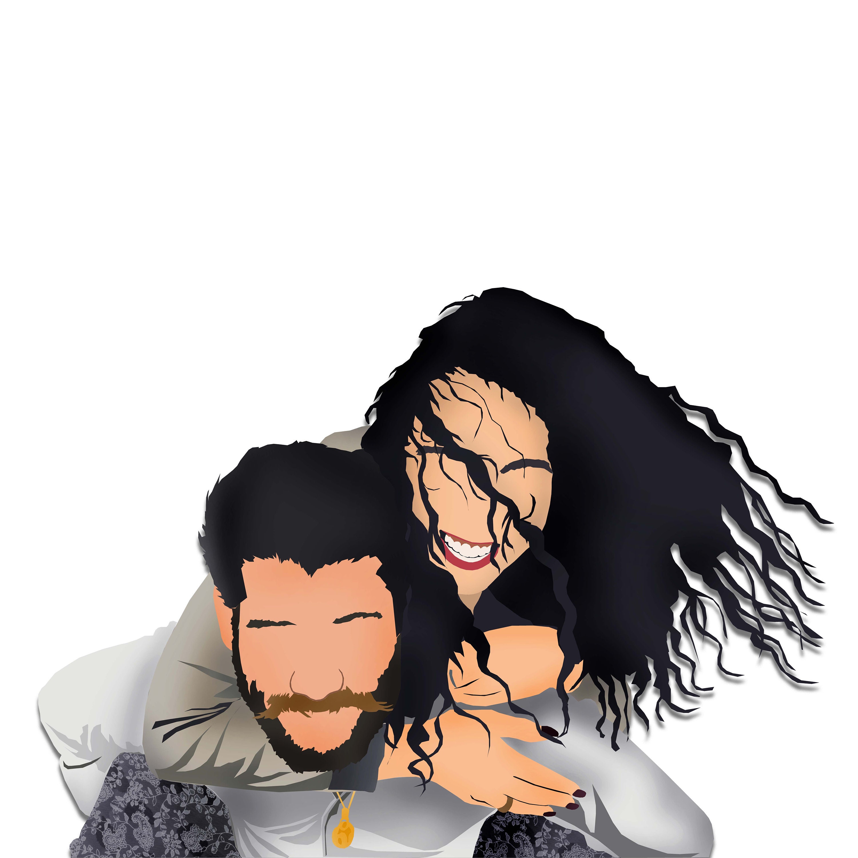 Printable Faceless Family Photo Illustration,faceless Drawing, Gift for ...