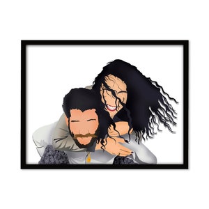 Printable Minimal Faceless Portrait, Couple Painting From Photo ...