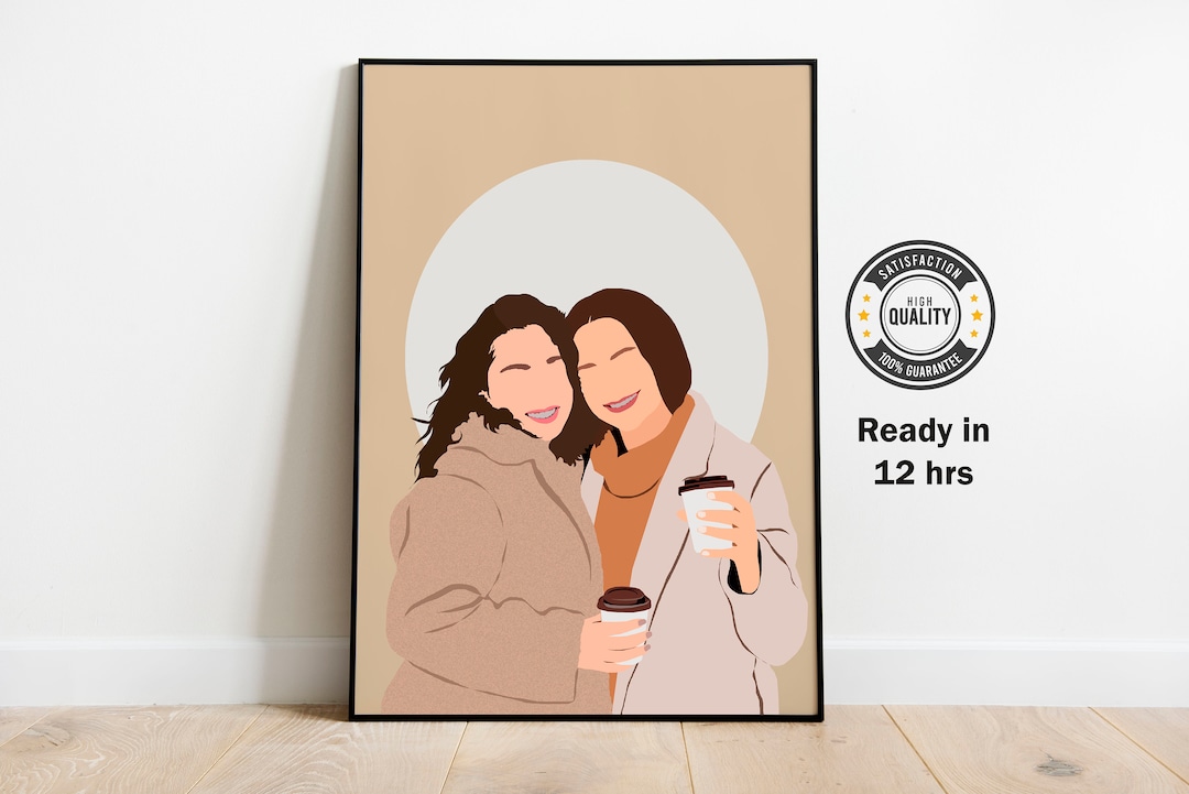 Custom Minimalist Faceless Portrait, Cartoon Portrait, Faceless ...