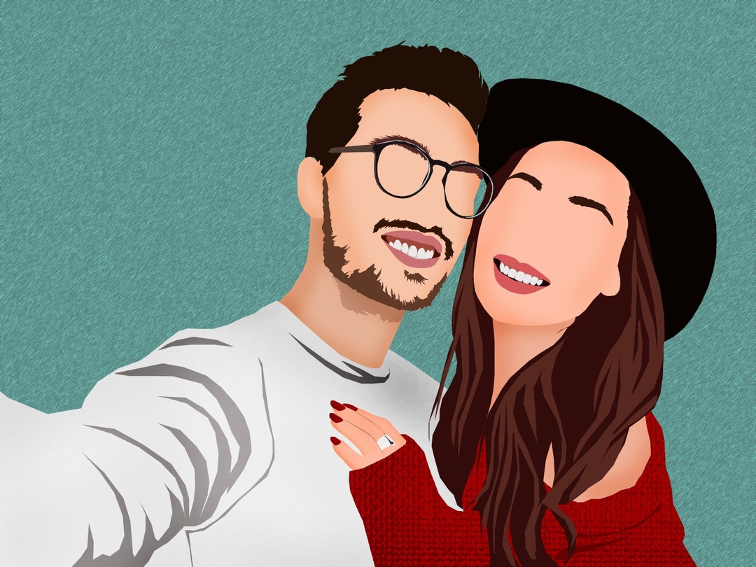 Custom Minimalist Faceless Portrait, Faceless Portrait From Photo ...