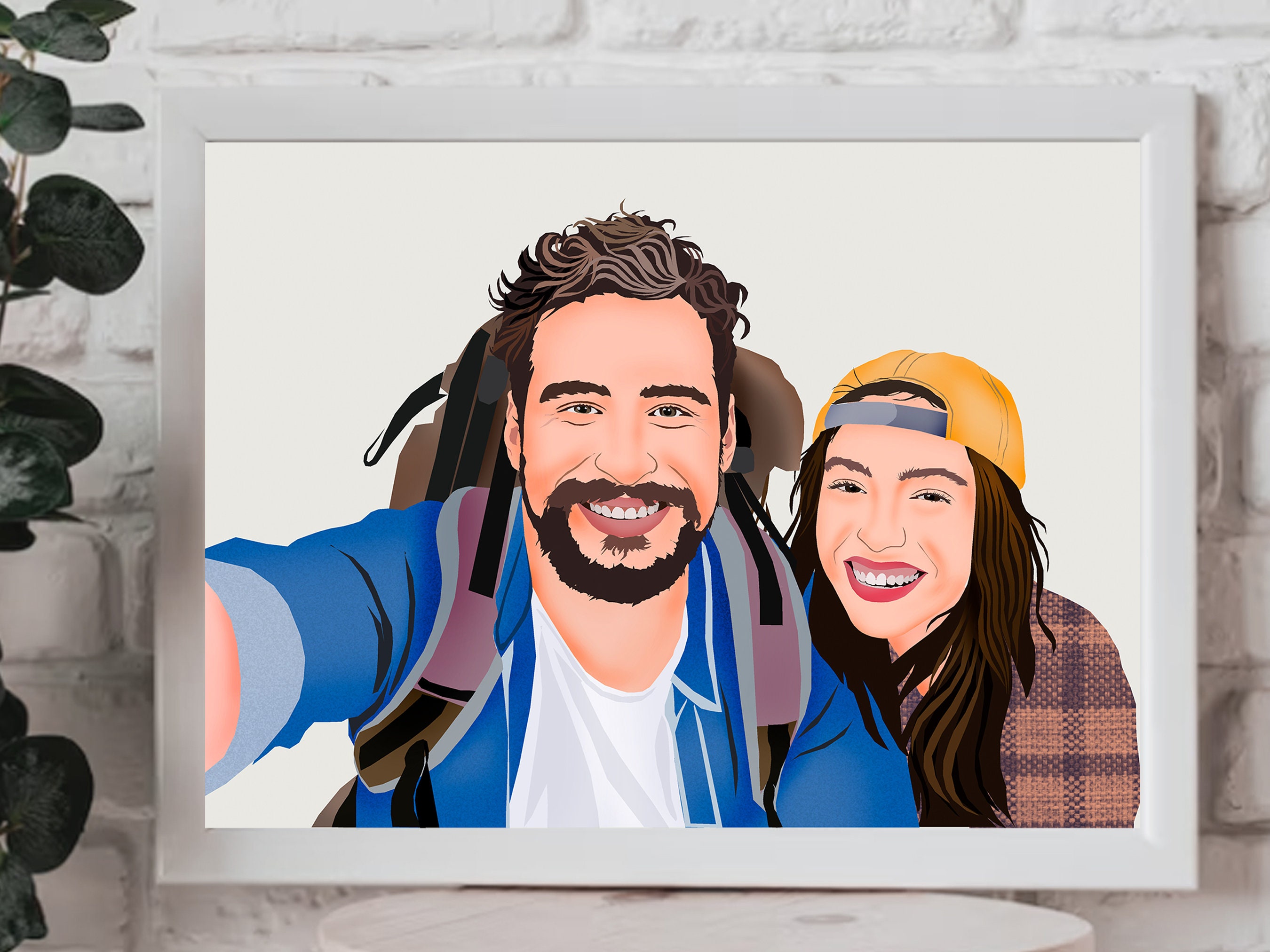 Personalized Couple Portrait, Faceless Portrait, Custom Portrait Gift ...