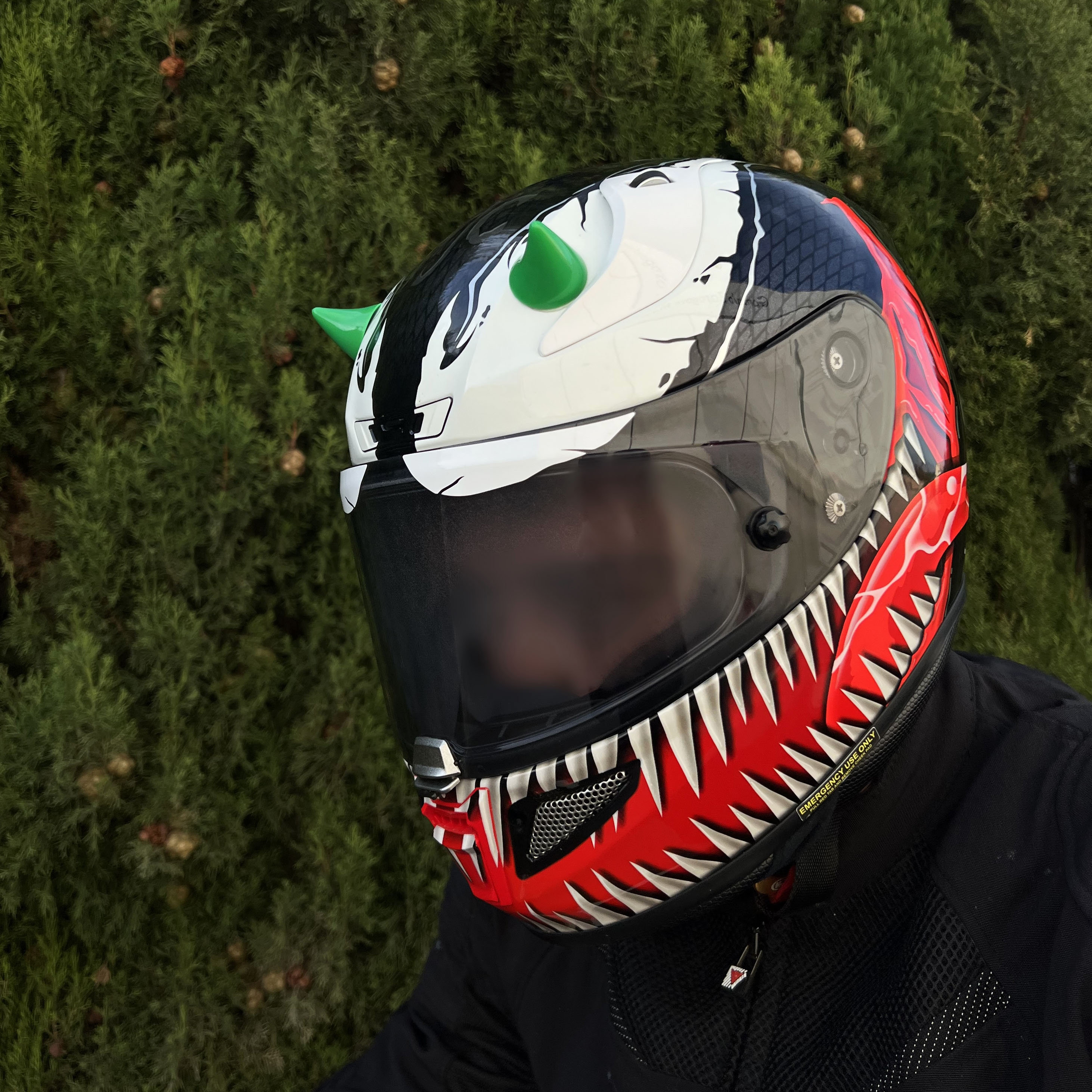 Green Helmet Horns Helmet Accessories Stick on Ski Helmet Devil Horns ...