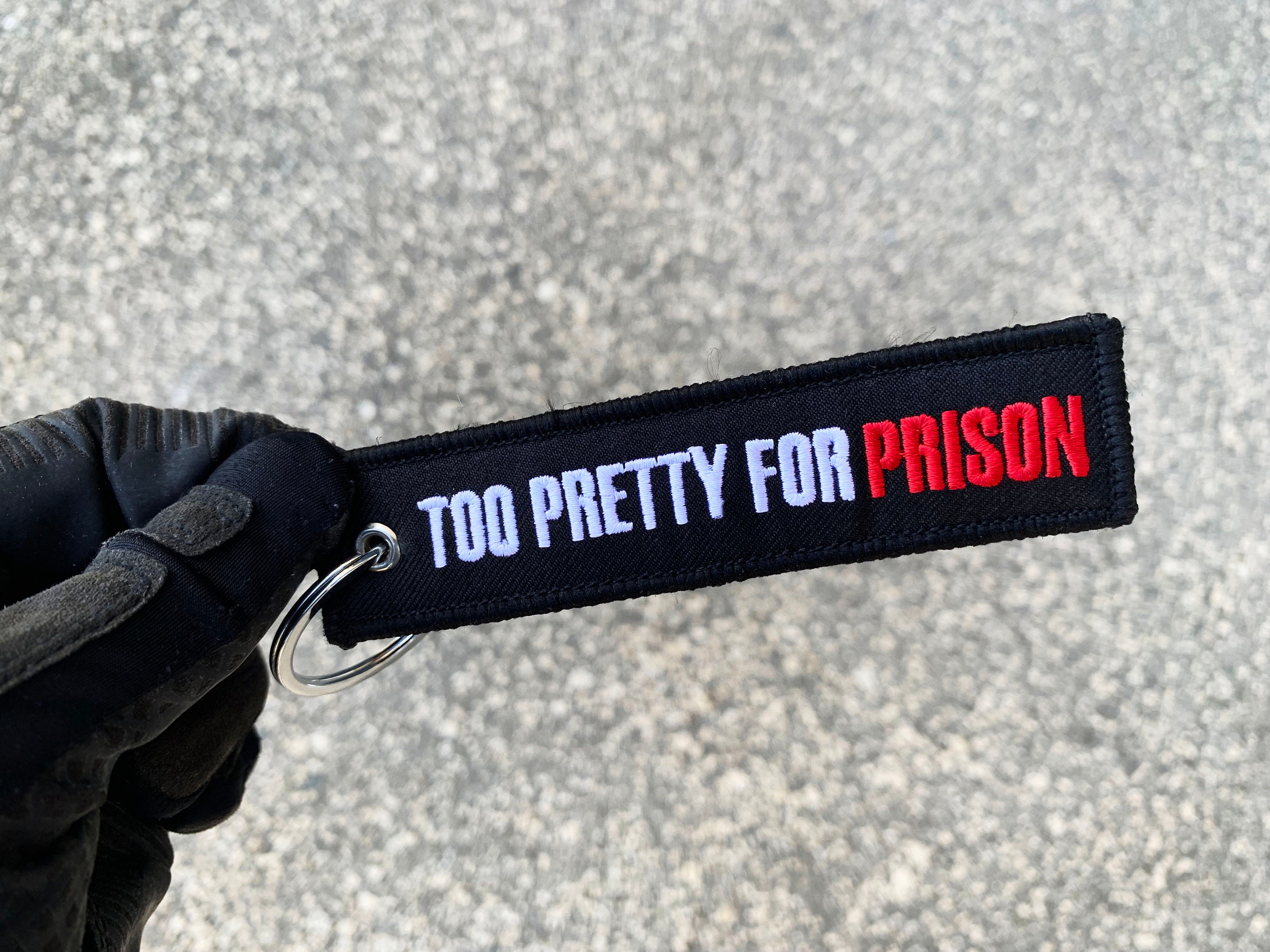 Too Pretty for Prison Motorcycle Keychain Jet Tag Key Tag Motorbike ...