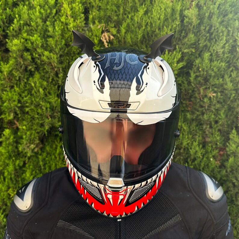 Demon Helmet Wings Motorcycle Helmet Accessory, Devil Wings, Bat Wings ...