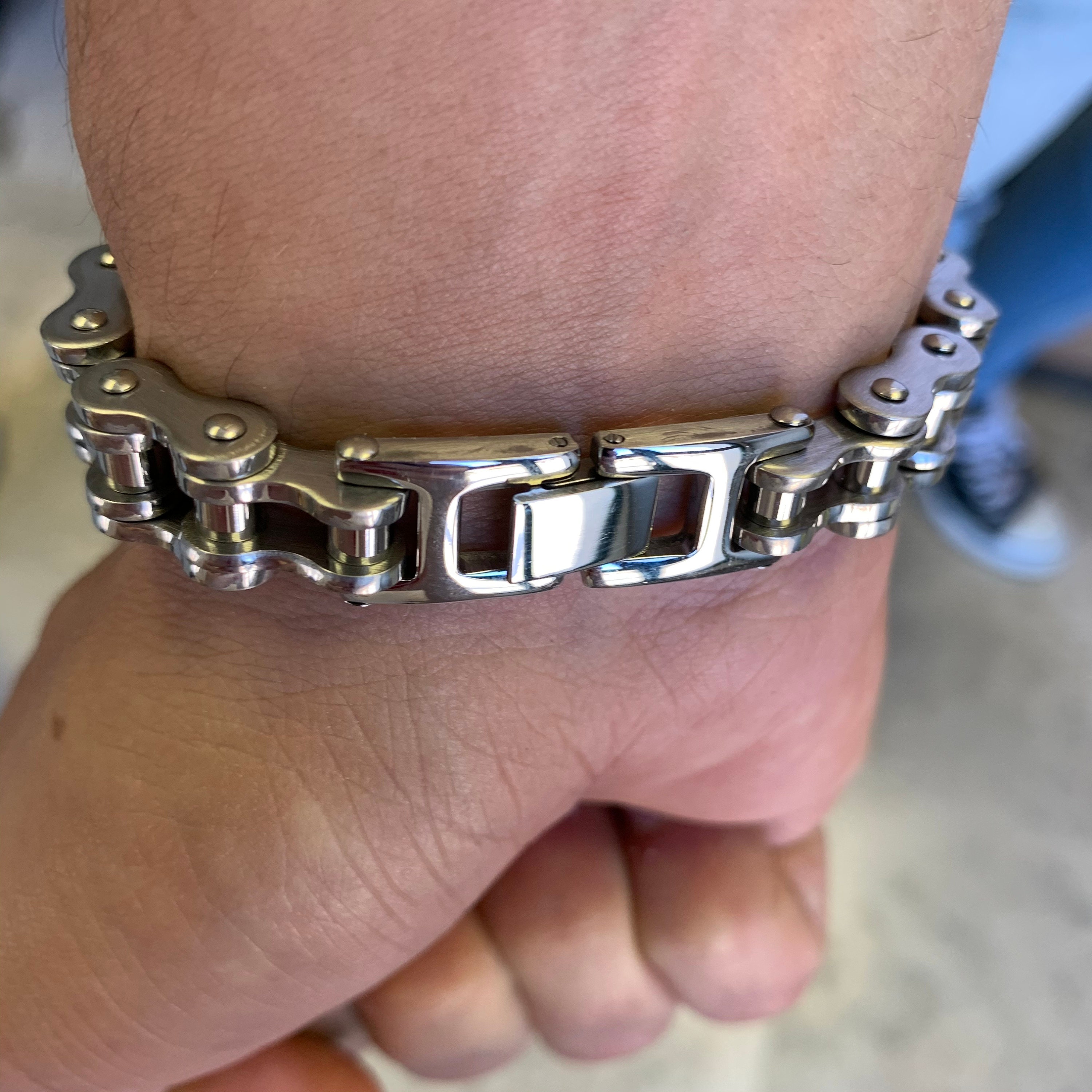 Motorcycle Chain Bracelet , Gift for Biker, Biker Bracelet, Biker Chain ...