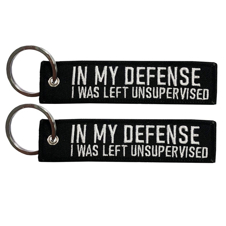 In My Defense I Was Left Unsupervised Motorcycle Keychain Jet Tag Key ...
