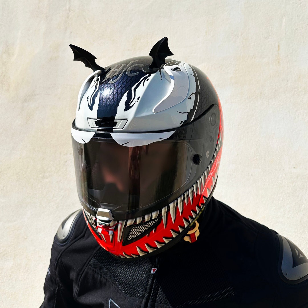 Demon Helmet Wings - Motorcycle Helmet Accessory, Devil Wings, Bat ...