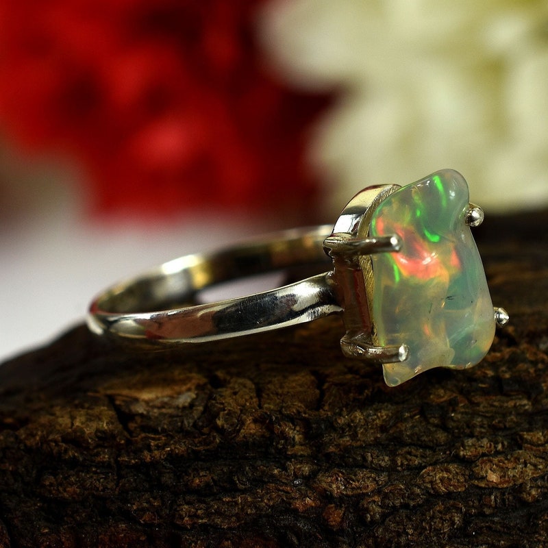 Genuine Opal Ring - Etsy