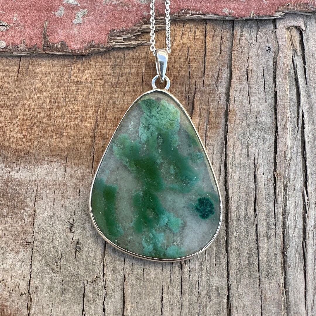 Natural Jadeite Jade Gemstone Pendant Necklace Handmade Jewelry Pendant ...