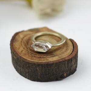 Natural Herkimer Diamond Gemstone Ring 925 Sterling Silver Ring Handmade Jewelry Ring Solid ...