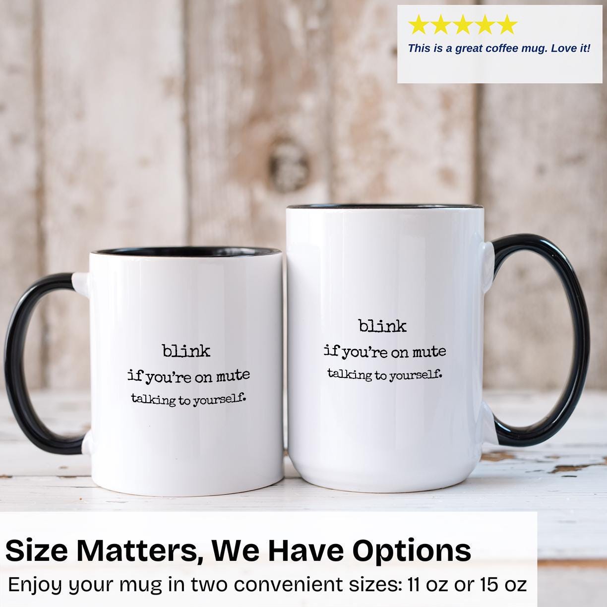 Blink If You’re on Mute Talking to Yourself Mug – Funny Work From Home ...