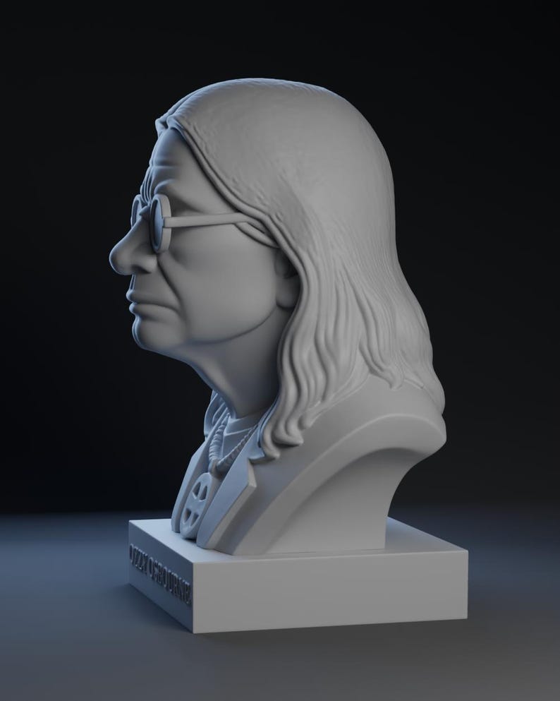 Ozzy Osbourne Bust STL File for 3D Printing - Etsy Australia