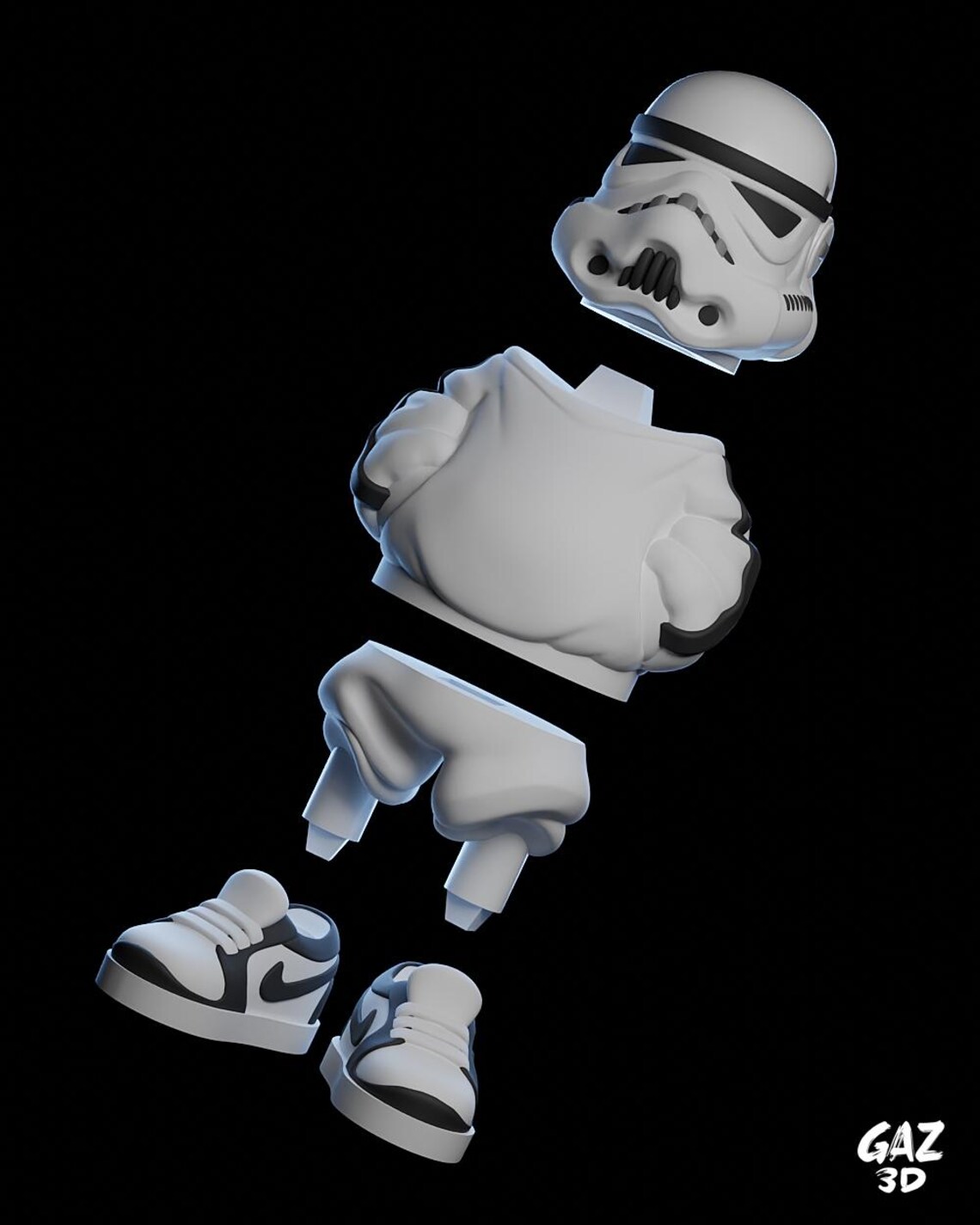 Stormtrooper Urban Art Toy STL and Color 3MF Files for 3D Printing - Etsy