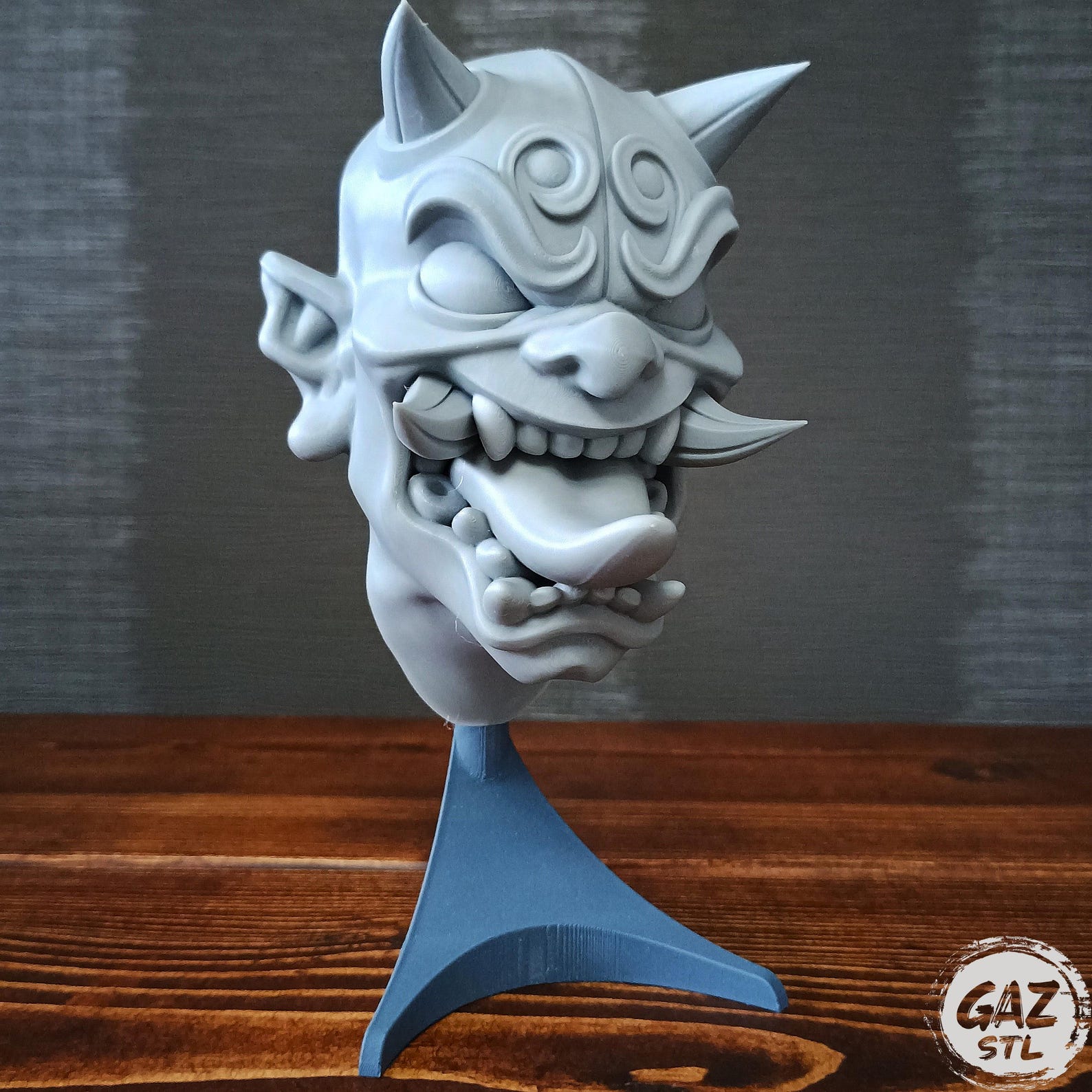 Oni Wall Mask STL File - Etsy