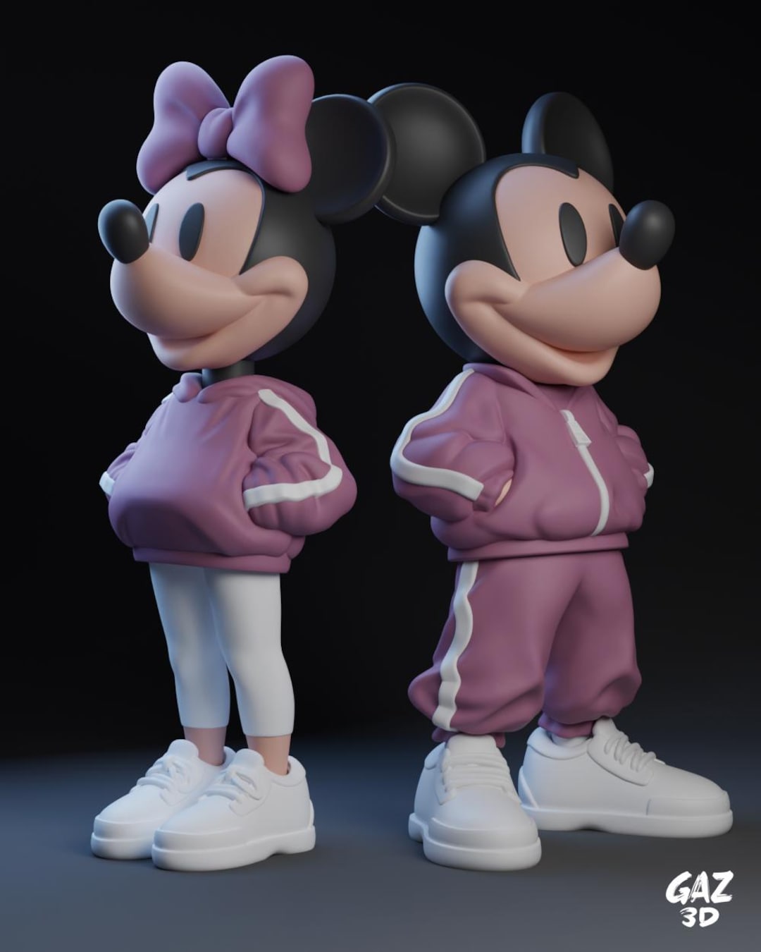 Minnie & Mickey Urban Art Toy STL Files for 3D Printing (now Includes ...