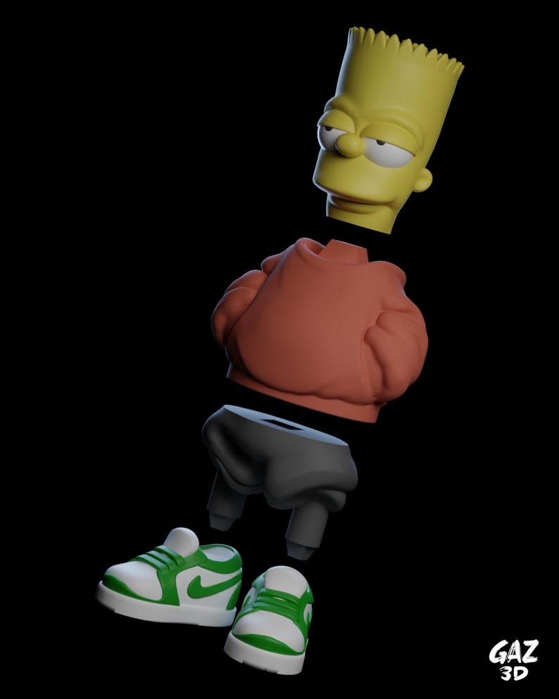 Bart Urban Art Toy STL & Colour 3MF Files for 3D Printing - Etsy