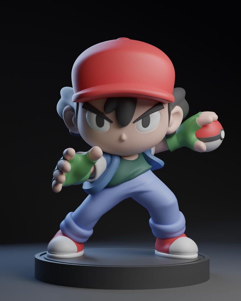 Ash Ketchum Chibi STL File for 3D Printing - Etsy