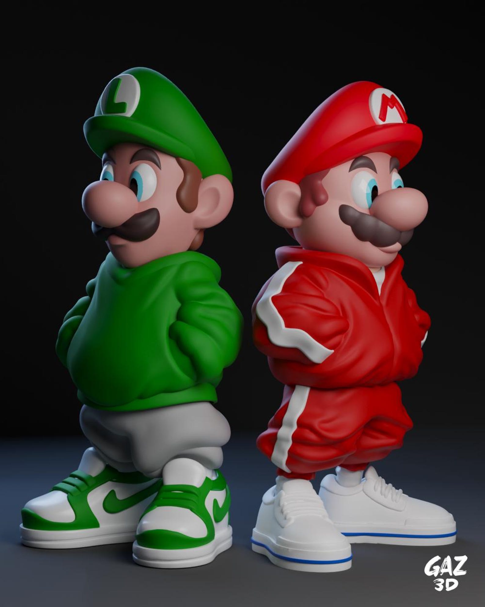 Mario & Luigi Urban Art Toy STL Files for 3D Printing - Etsy