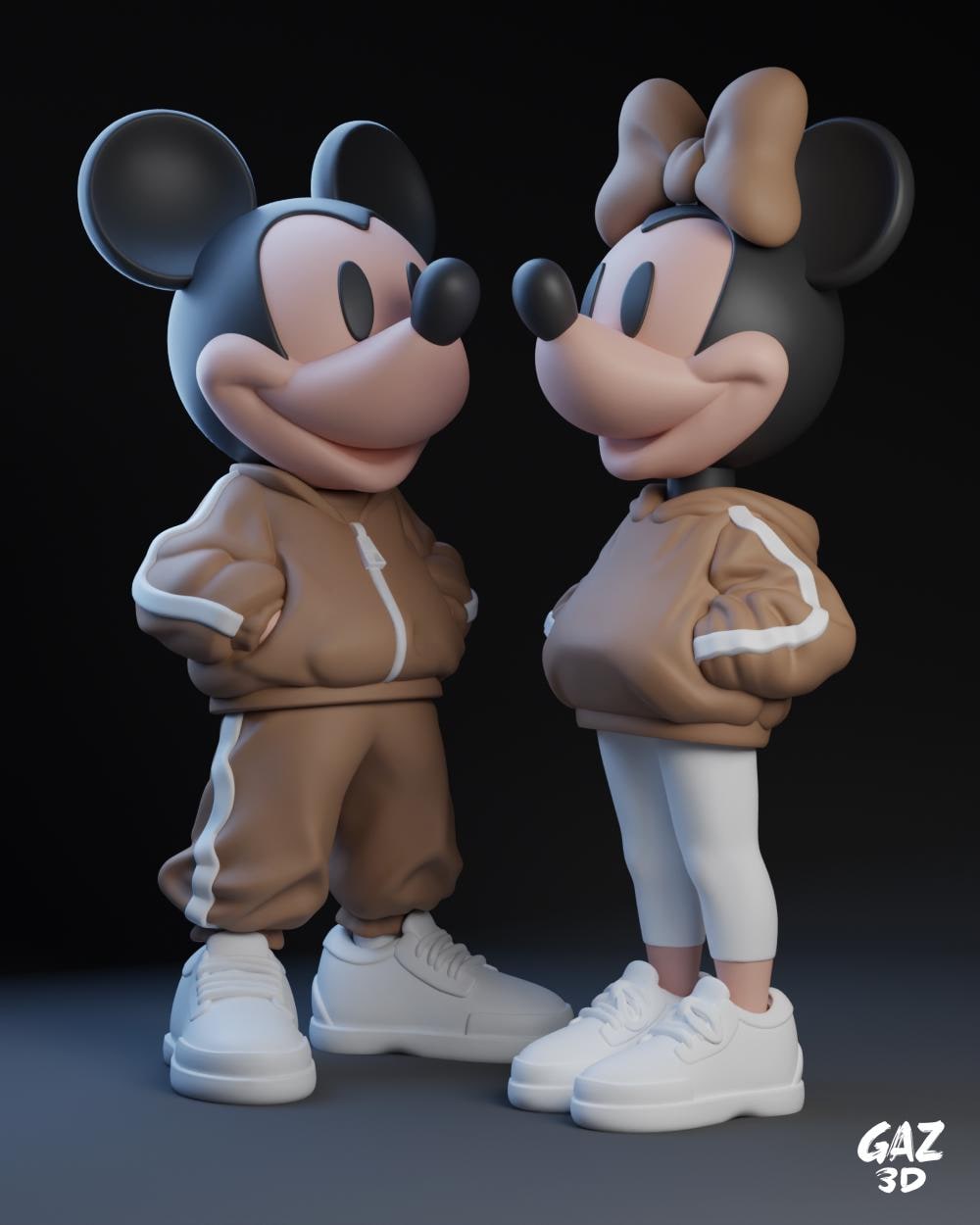 Minnie & Mickey Urban Art Toy STL Files for 3D Printing (now Includes ...