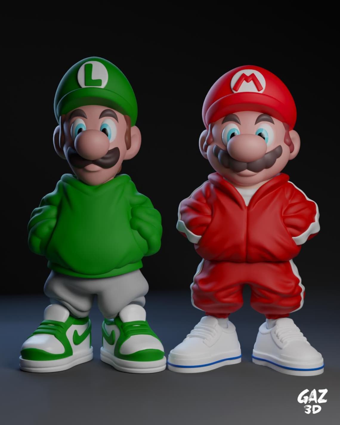 Mario & Luigi Urban Art Toy STL Files for 3D Printing - Etsy