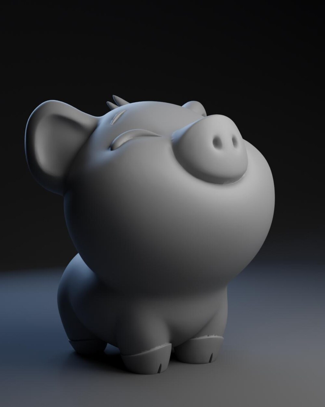 Cute Little Pig Stl File. - Etsy