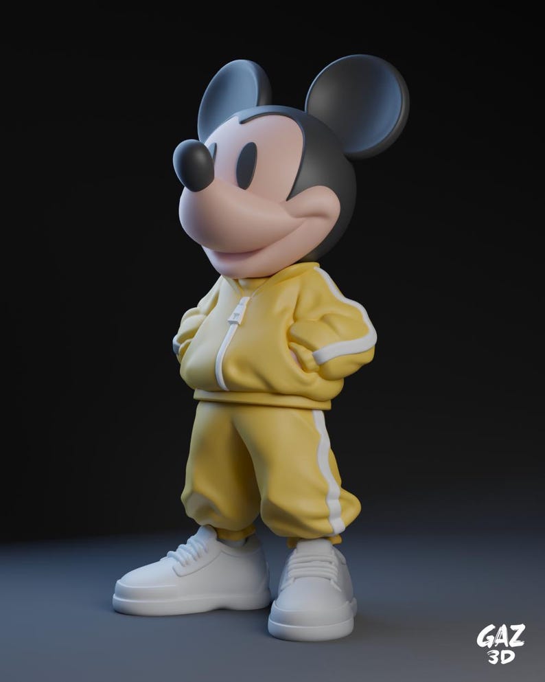 Mickey Mouse STL File for 3D Printing (now Including Colour 3mf Files ...