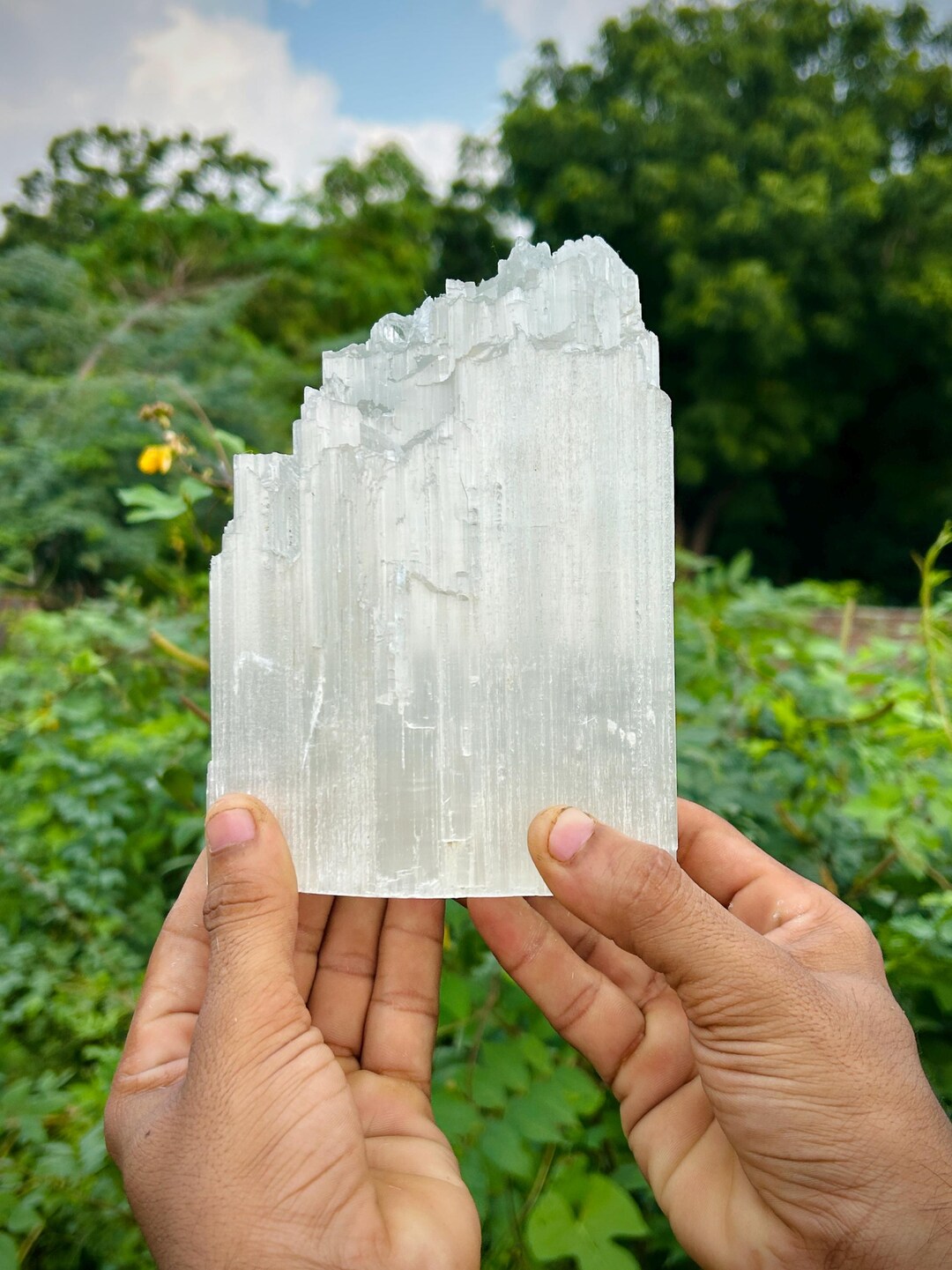 Selenite Raw Cluster 1pc, Beautiful Standing Display Selenite Cluster ...