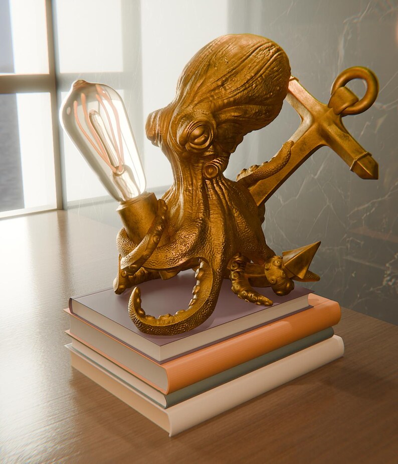Octopus Lamp 3D Print Model - Etsy