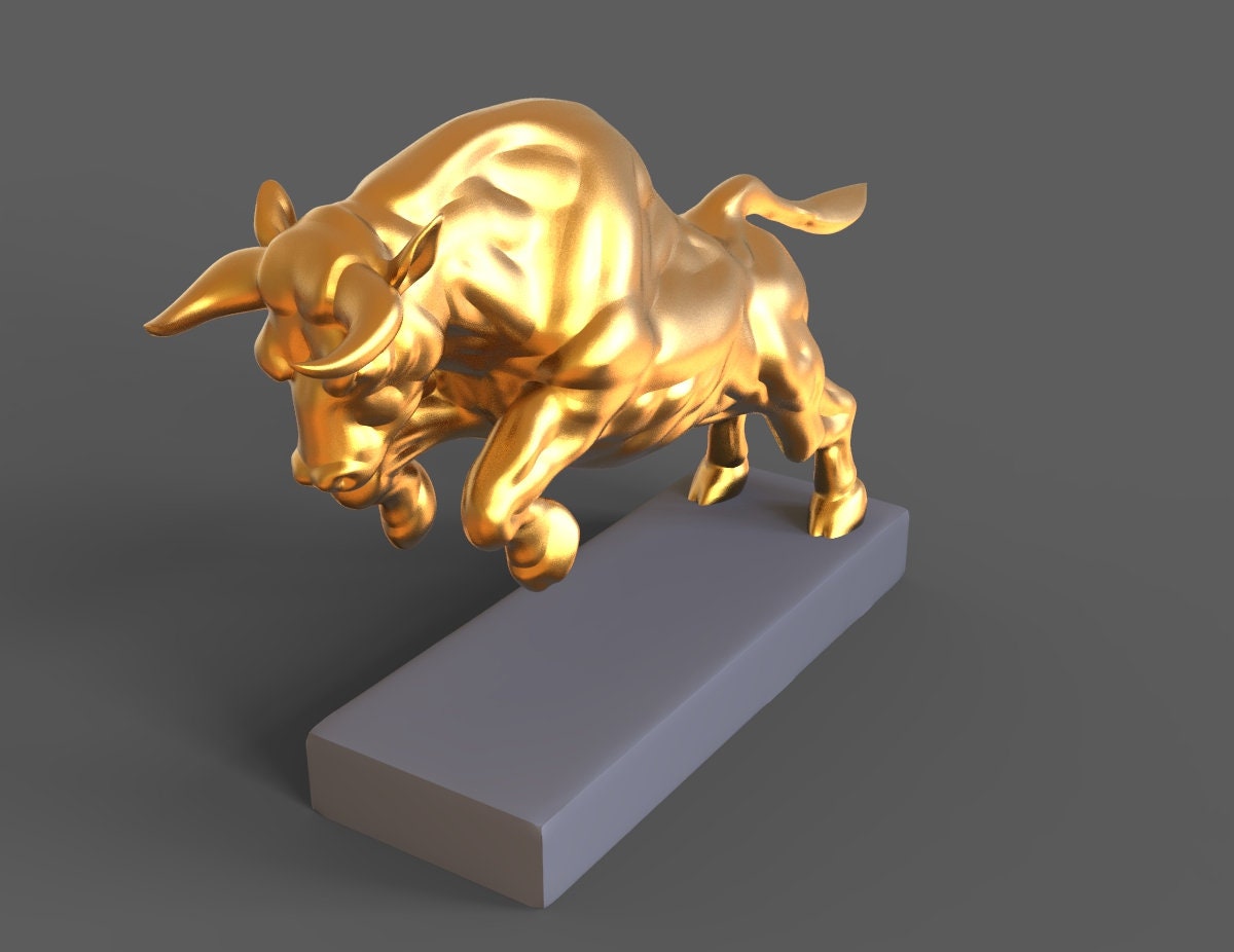 Modelo de impresión 3D de toro enojado - Etsy España