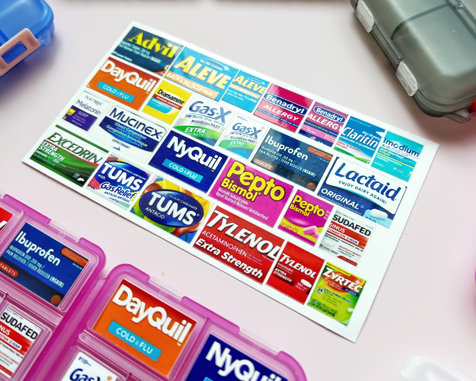 Medicine Labels Peel and Stick Medication Labels Pill Box - Etsy