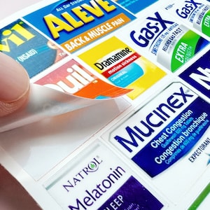 Medicine Labels Peel and Stick Medication Labels Pill Box Label Pocket ...
