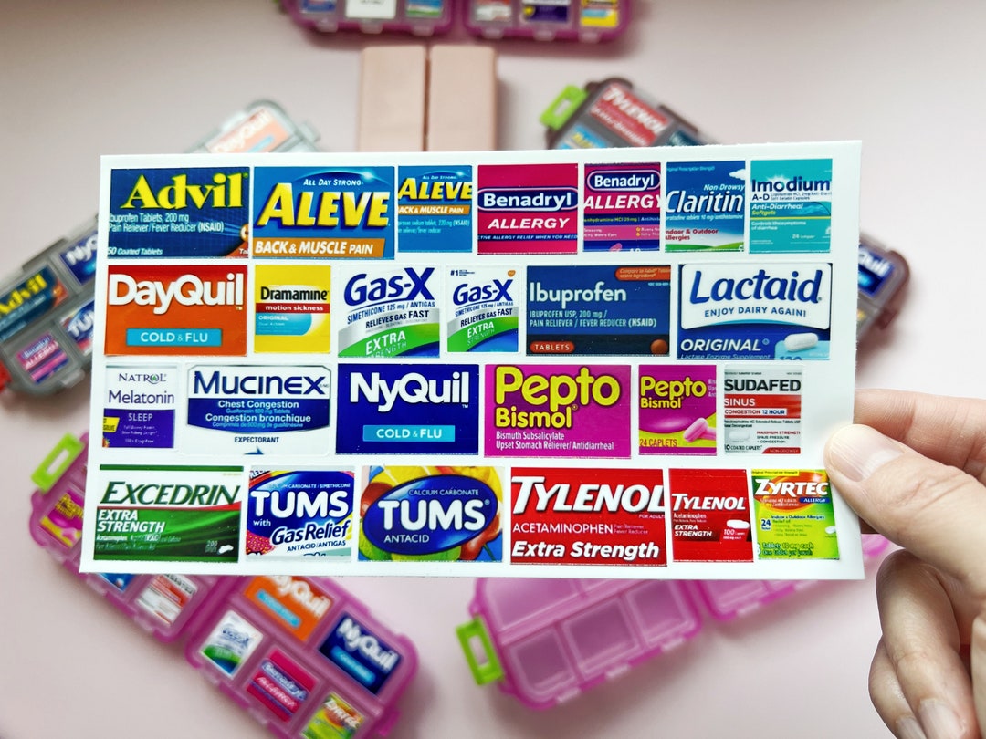 Medication Labels: Waterproof Pill Box Stickers - Etsy