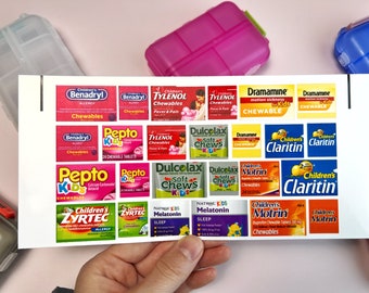 Medicine Labels Peel and Stick Medication Labels Pill Box Label Pocket ...