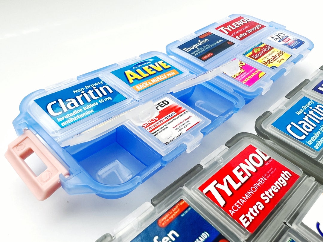 Custom Made Pocket Pharmacy Pill Case With Waterproof Labels Travel ...