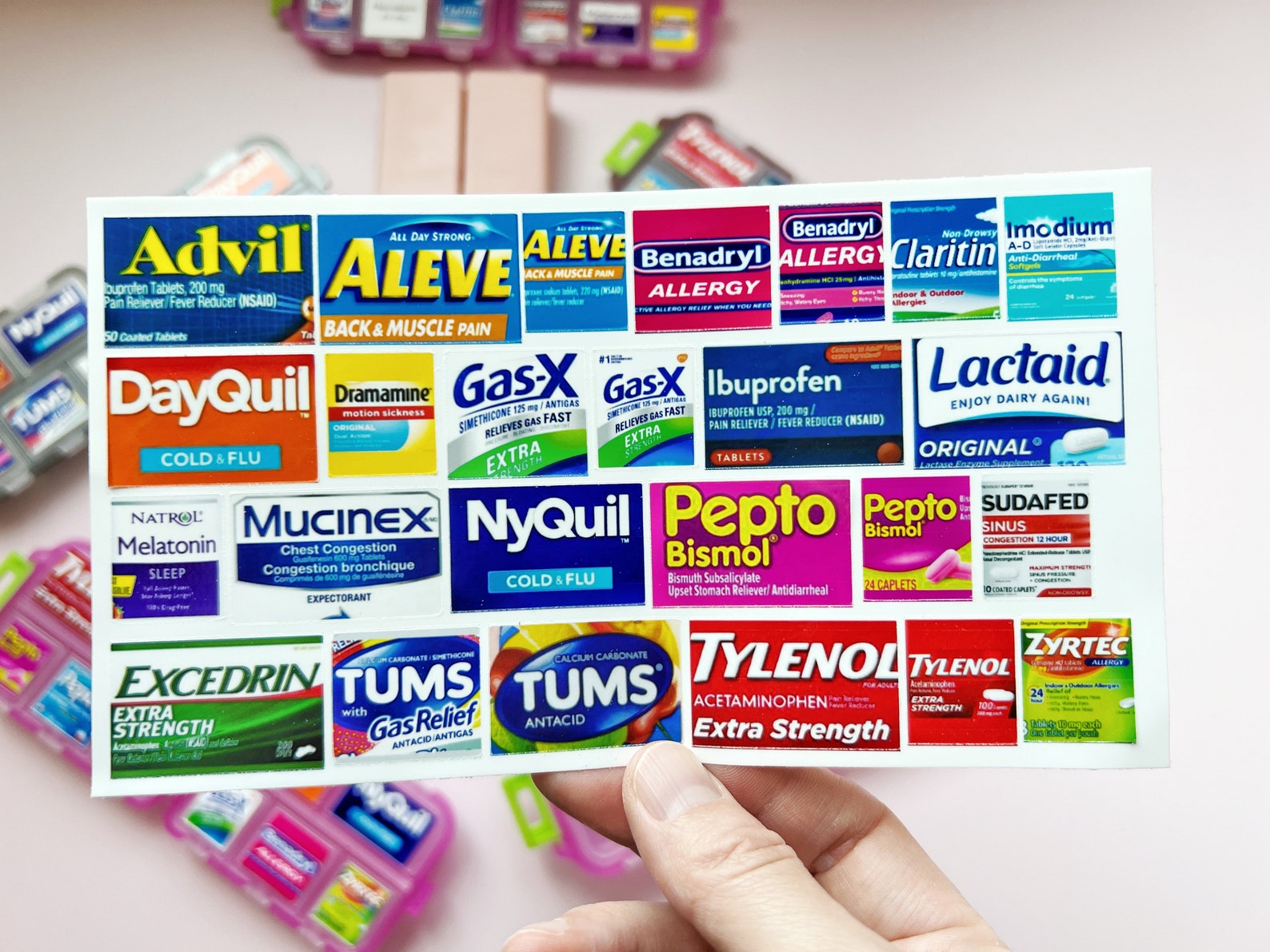 Medicine Labels Peel and Stick Medication Labels Pill Box Label Pocket ...