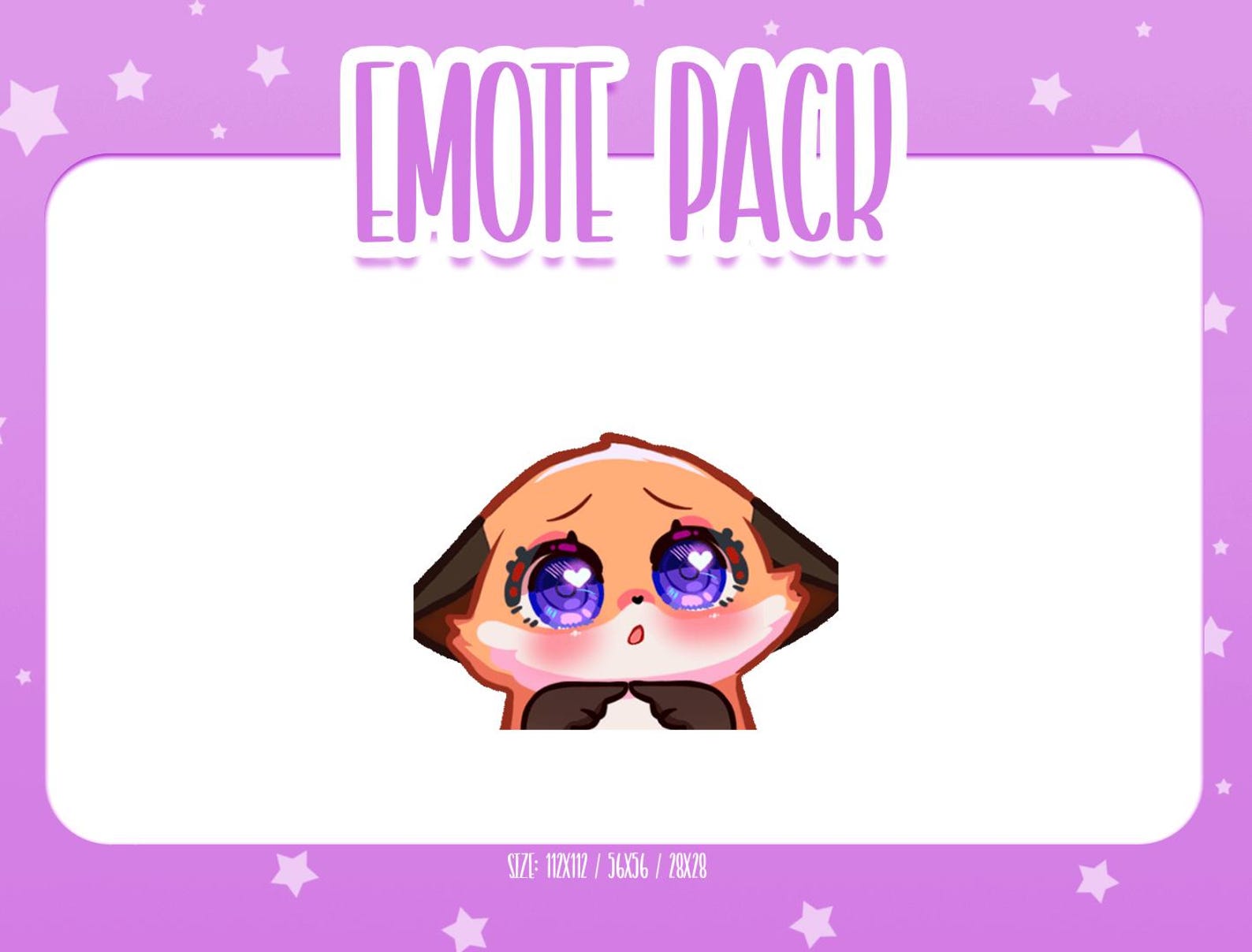 Animated Fox Shy Emote 8, Animated Fox Twitch Emotes, Cute and Kawaii ...