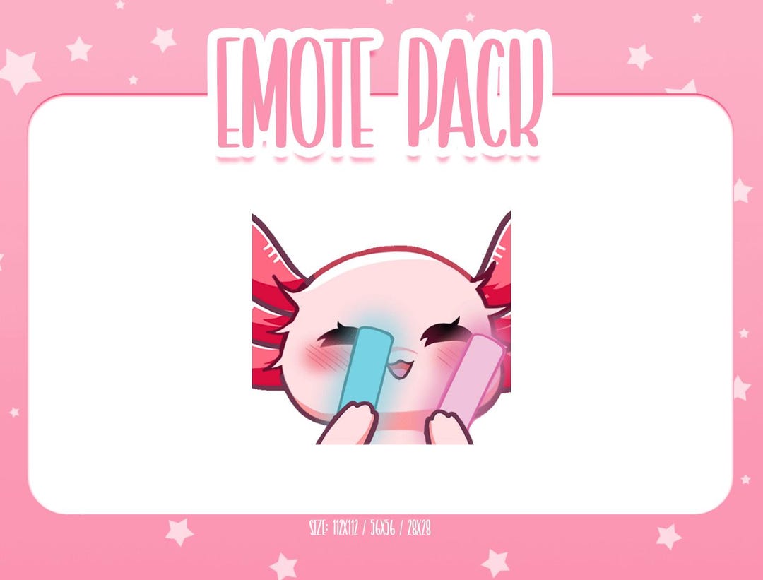 Animated Axolotl Light Stick Emote 4, Animated Axolotl Twitch Emotes ...