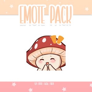 Animated Mushroom Laugh Emote 9, Animated Mushroom Twitch Emotes, Cute ...