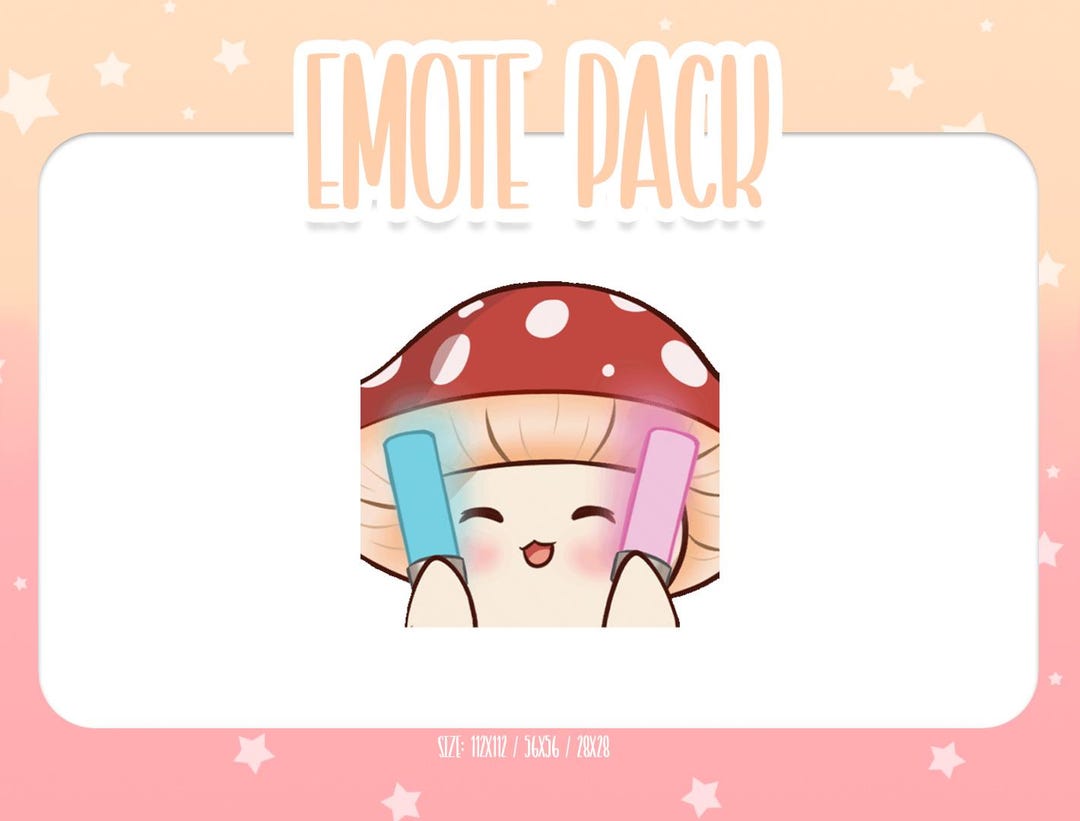 Animated Mushroom Light Stick Emote 5, Animated Mushroom Twitch Emotes ...