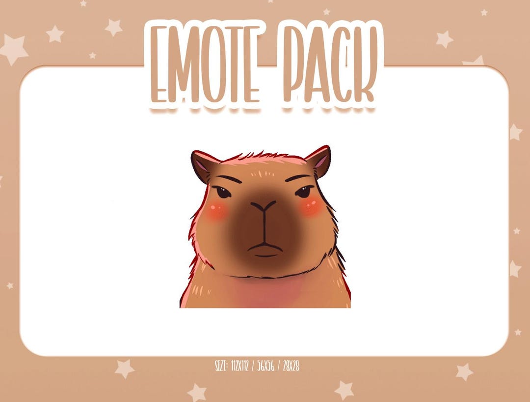 Animated Capybara Emote 4, Animated Capybara Twitch Emotes, Cute and ...