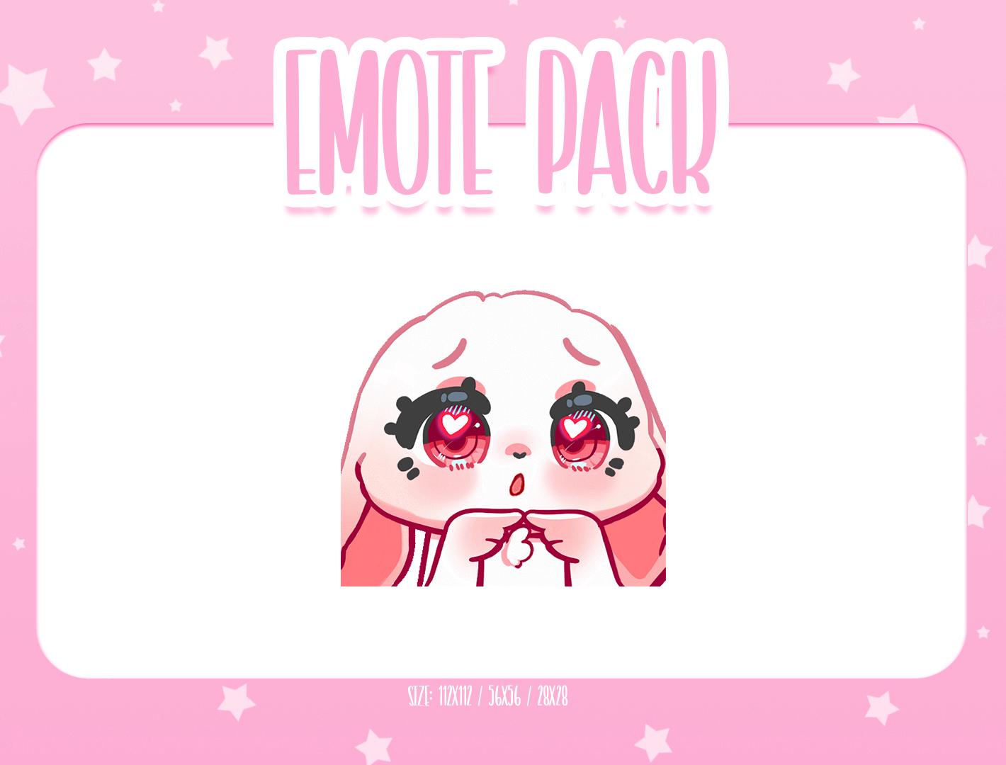 Animated Bunny Shy Emote 8, Animated Bunny Twitch Emotes, Cute and ...