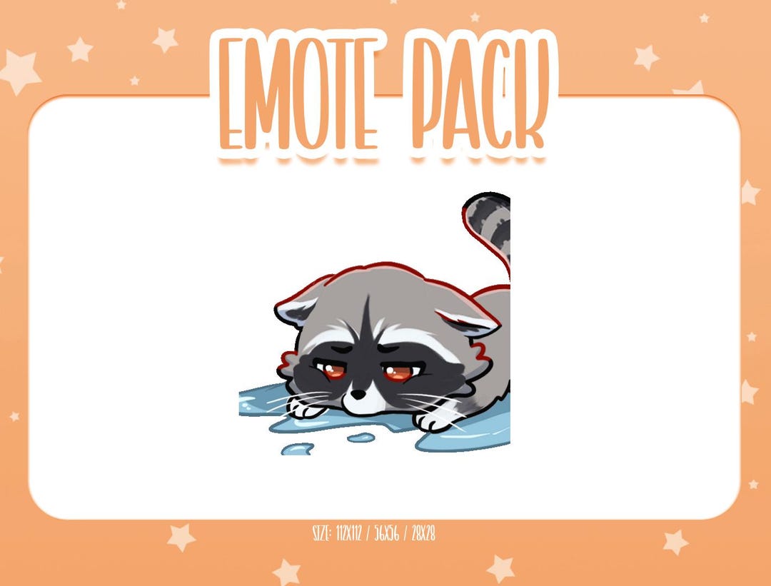 Animated Raccoon Cry Emote 12, Animated Raccoon Twitch Emotes, Cute and ...