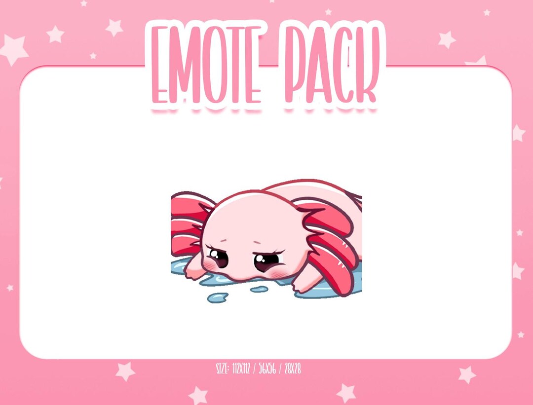 Animated Axolotl Cry Emote 7, Animated Axolotl Twitch Emotes, Cute and ...