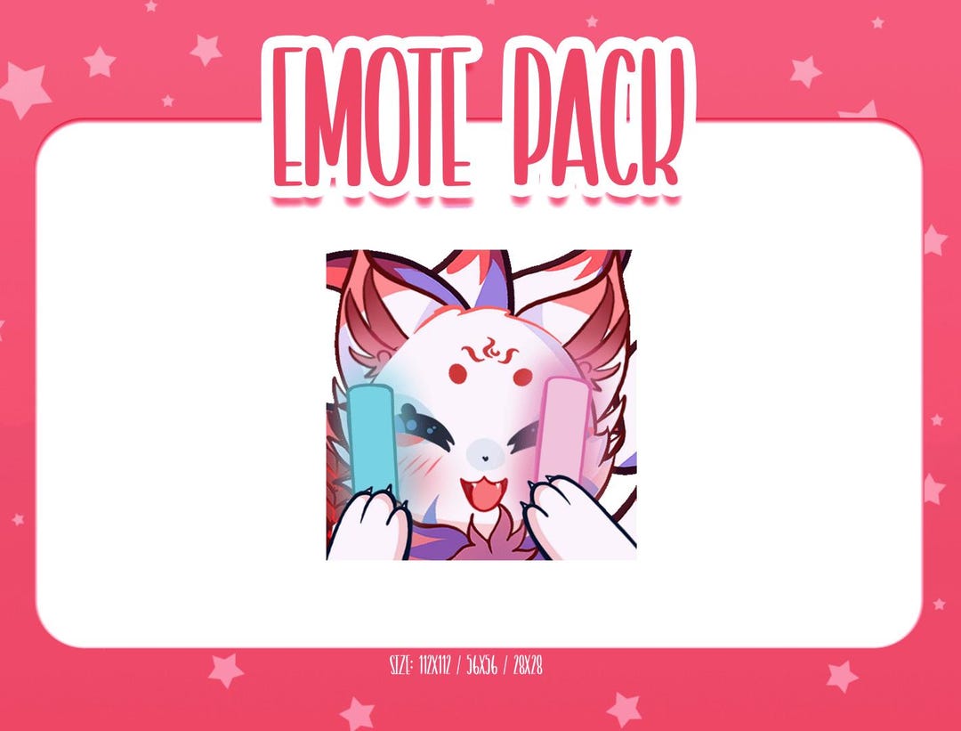 Animated Kitsune Light Stick Emote 8, Animated Kitsune Twitch Emotes ...