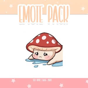 Animated Mushroom Cry Emote 19, Animated Mushroom Twitch Emotes, Cute ...